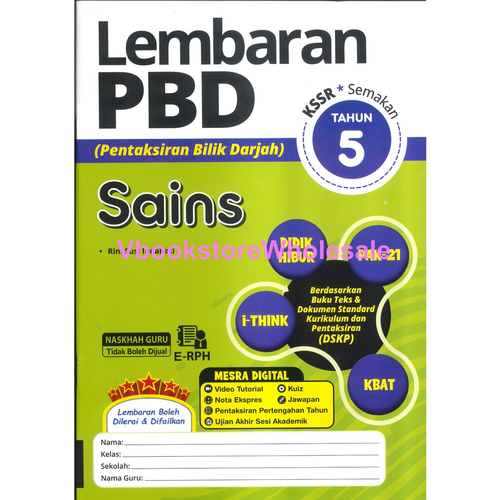 SCIENCE PBD SHEET YEAR 5 CEFR KSSR REVIEW | Shopee Singapore