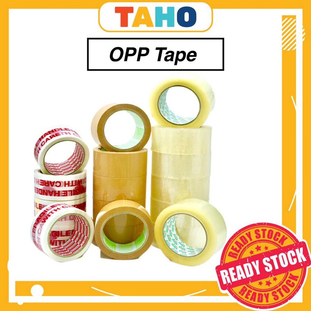 OPP Tape 48mm x 90m x 50mic / Brown Tape Fragile Tape 48mm X 50y Carton ...