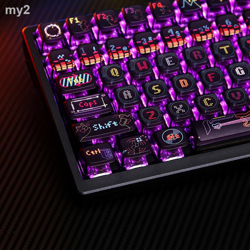 Ready Stock = Cat Dance Hertz Keycap Cyberpunk Mechanical Keyboard ...