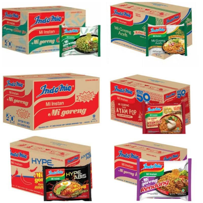 Indomie All varian/indomie goreng/indomie kuah(Haga/Box Contents 40 ...