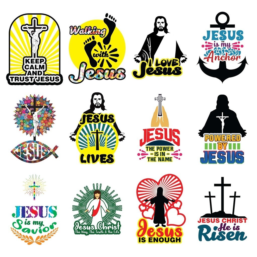 Jesus Stickers for Kids (12 designs x 1pc each) | Shopee Singapore