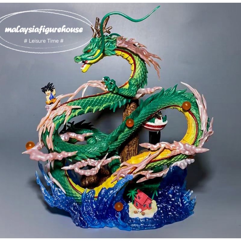 23CM DRAGON BALL WATER WAVES SHENRON SMALL GOKU COPY RESIN FIGURE ...