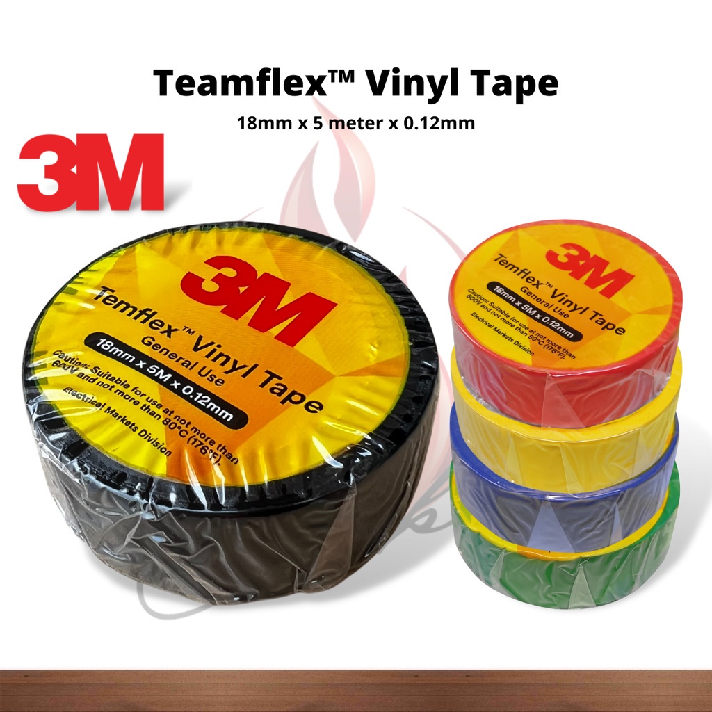 3M Electrical Tape Temflex Vinyl Tape PVC Waterproof Wire Tape ...