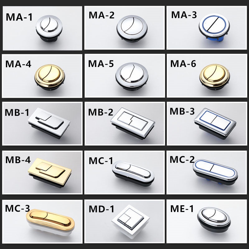 Dual Flush Button Kit Universal - Water Saving Toilet Tank Accessories with Round/Rectangular ...