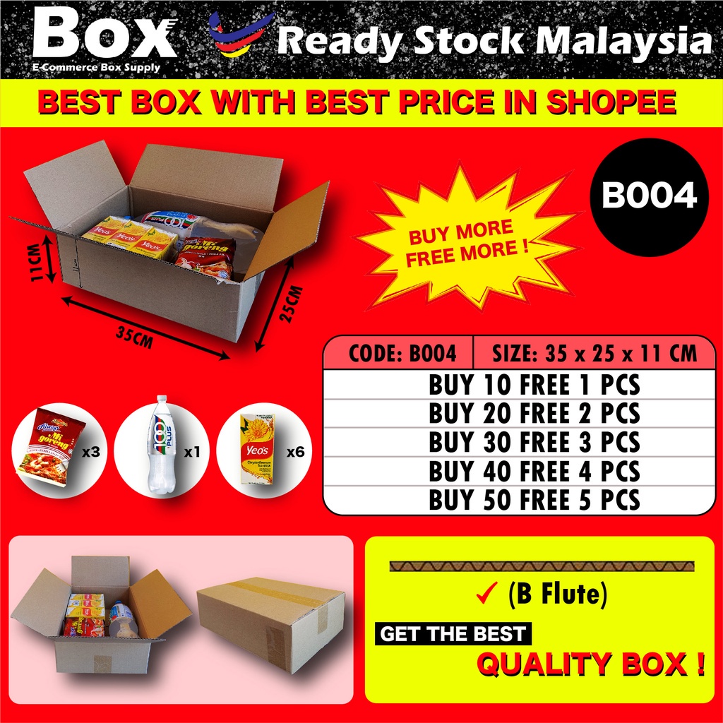 10pcs B004 Carton Box Packing Box Wholesales Packaging Box Kotak Box ...