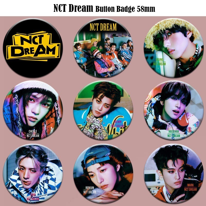 NCT Dream Kpop Idol Pin Button Badge 58mm | Shopee Singapore