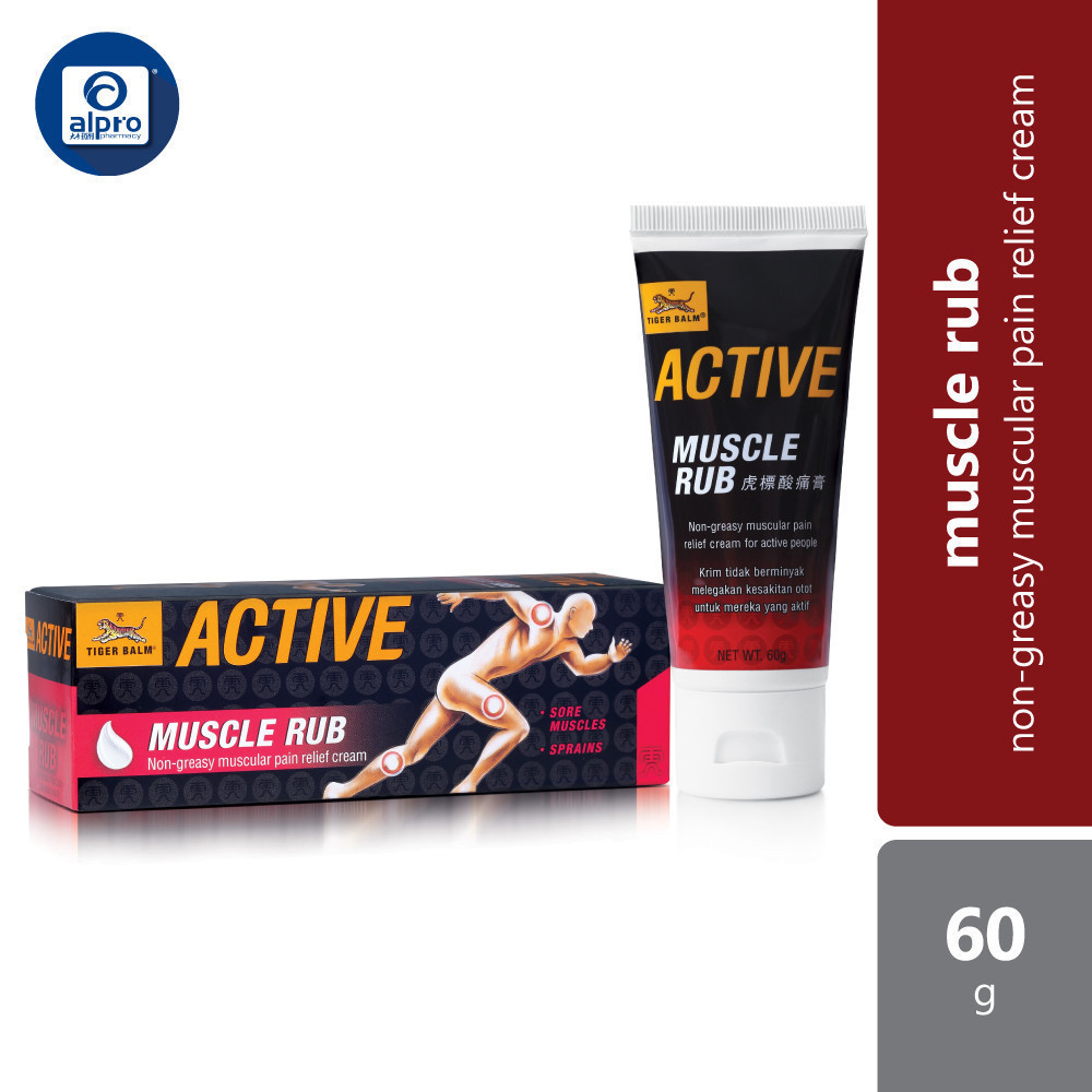 Tiger Balm Active Muscle Rub - Muscular Pain Relief Cream (60g ...