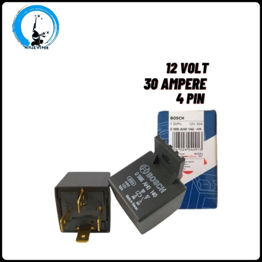 Bosch Universal Automotive Car Relay 12V 30A 4 Pin - 0986AH0140 ( 4Pin ) | Shopee Singapore