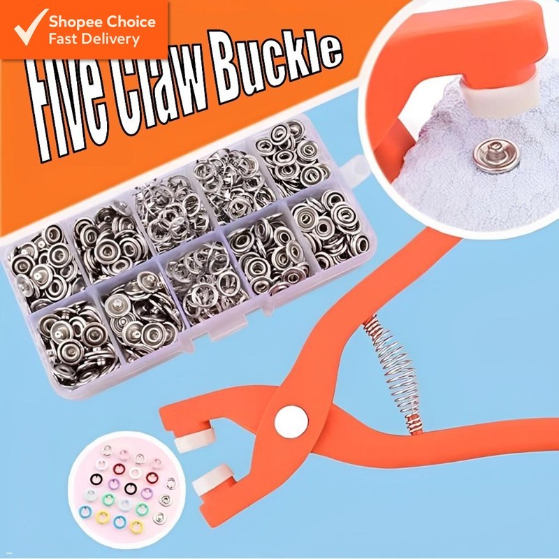 Five Claw Buckle Installation Tool Set - Snap Fastener Plier for ...