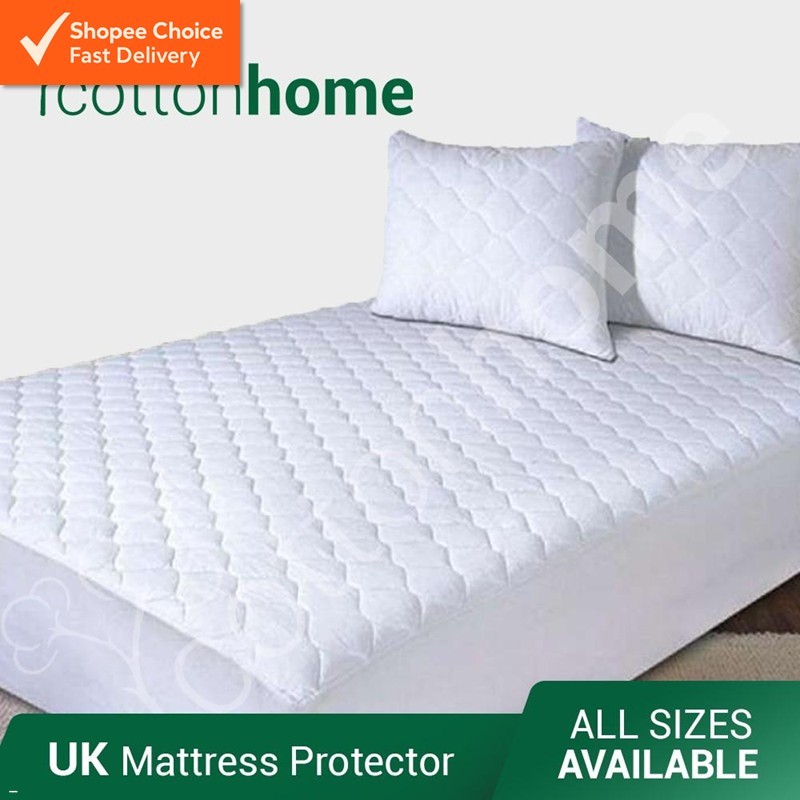 UK Anti-Microbial Full Fitted Mattress Protector Fits Mattresses Up to ...