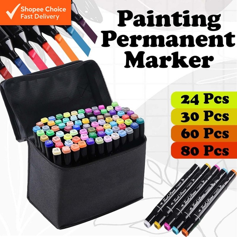Premium Sketching Markers Set - 24/30/60/80pcs | Vibrant Art Markers ...