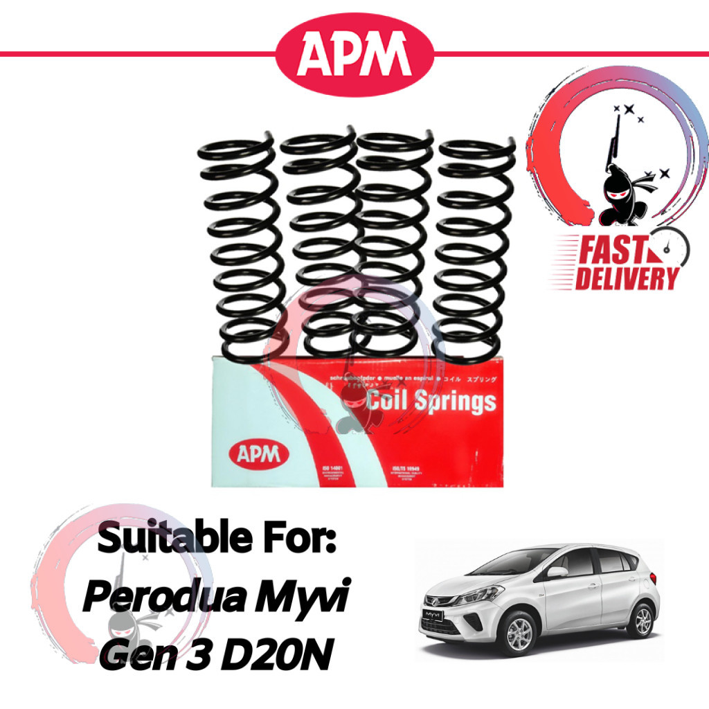 APM Myvi 3rd Gen D20N (2018 - )Standard Coil Spring Front/Depan & Rear ...