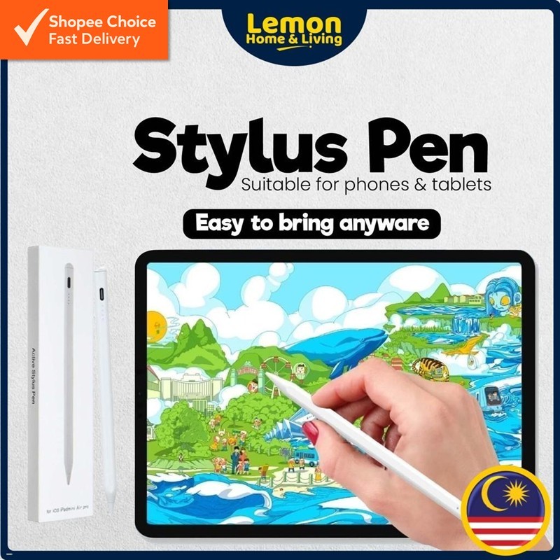 LEMON Universal Stylus Pen iOS/Android | Pen Pintar Tablet Magnetik iOS ...