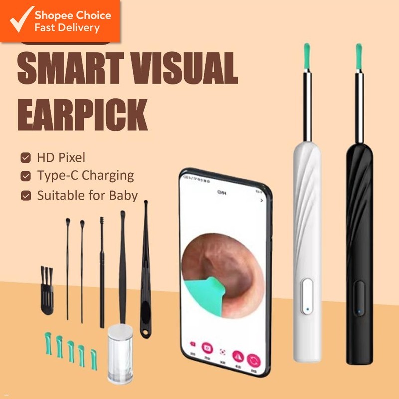 Smart Visual Earpick with Camera – Otoscope Earwax Remover for Baby ...