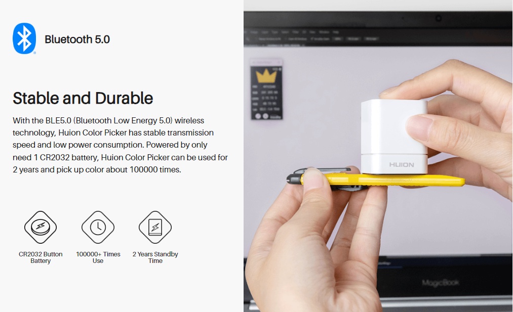 Huion Color picker Sensor Colorimeter CM200 - Portable Color Matching ...