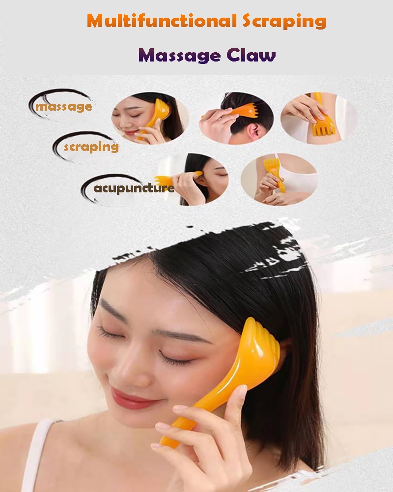 Head Massager Scalp Gua Sha for Body Neck Leg Massage Five-claw Head ...