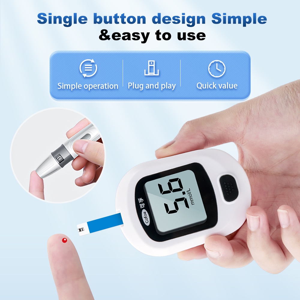 Cofoe Yice A03 Blood Glucose Meter Glucometer Diabetes Monitor Blood ...