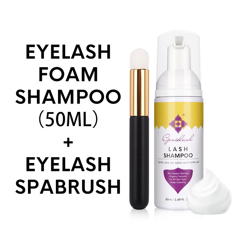 Genielash Eyelash Extension Foam Shampoo for Lash Spa Mousse Formulated Cleansing Foam Bubble ...