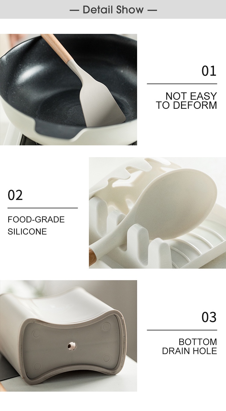 KEMORELA White Silicone Kitchenware Cooking Tools Kitchen Cookware Set ...
