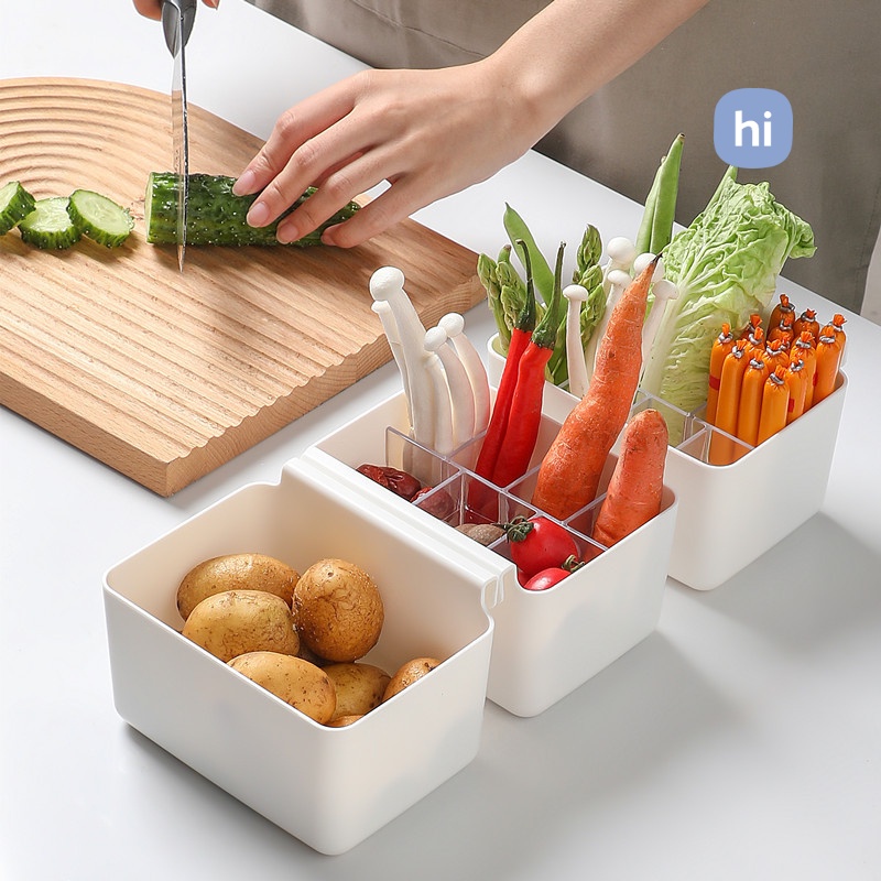 HI HOMES Refrigerator Side Door Sauce Bag Storage Box Kitchen Sauce Bag ...