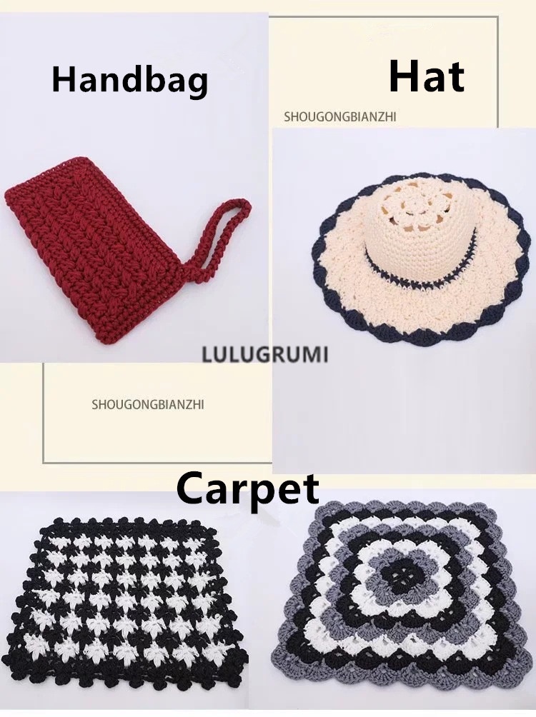 (With Gift) 230m/roll 3mm Crochet Thick Nylon Shiny Yarn Ice PP hollow ...