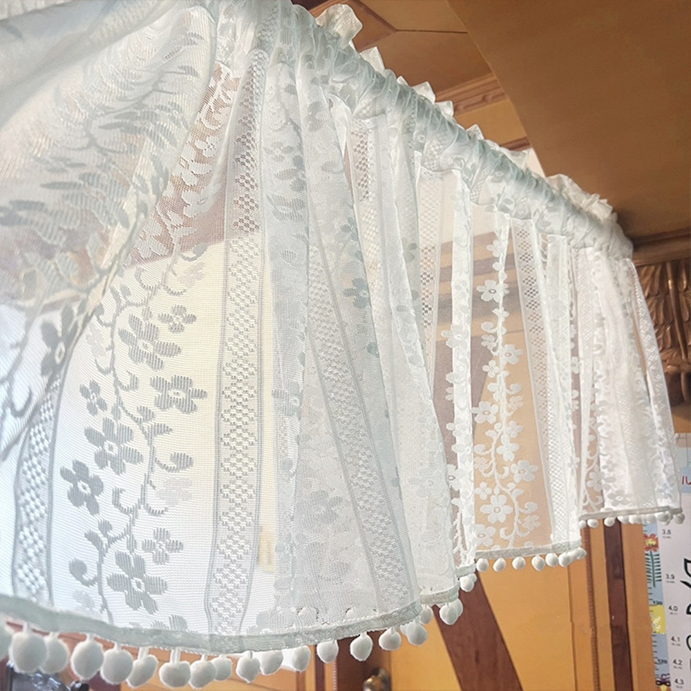 ️Ready Stock ️Solid White Short Tier Short Curtains Kitchen Sheer ...