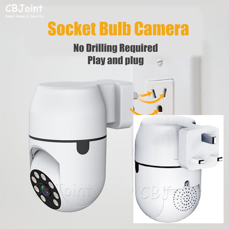 V380 Pro CCTV Wireless CCTV 5MP Socket Bulb CCTV Camera 360 Camera WIFI ...
