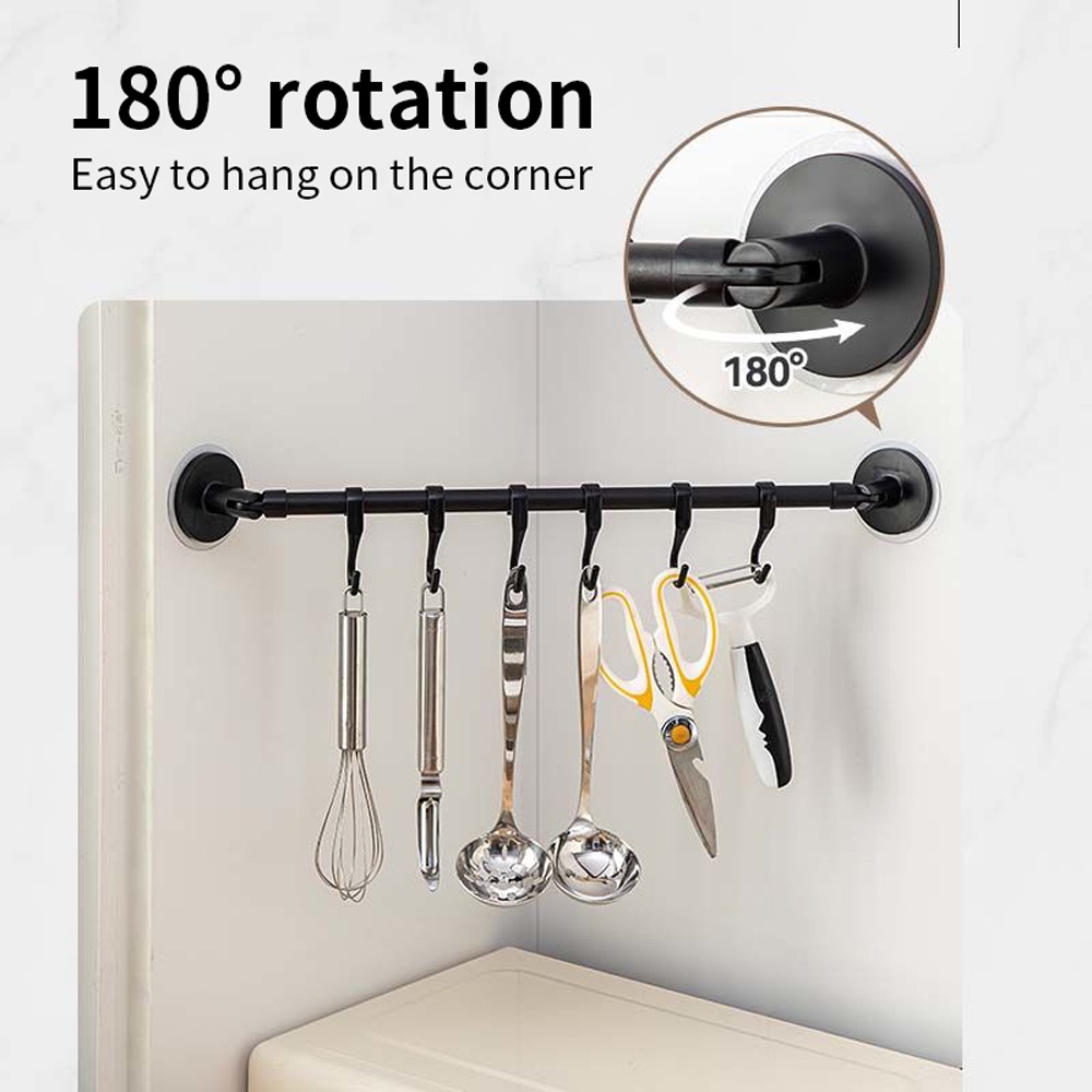 Harbour Life Kitchen Hanging Rack with 12 Hooks Wall Mounted adhesive ...