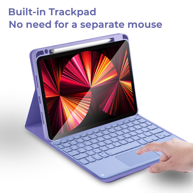 NIXXOS For iPad 10th Gen Case with Touchpad Keyboard Wireless Charging ...