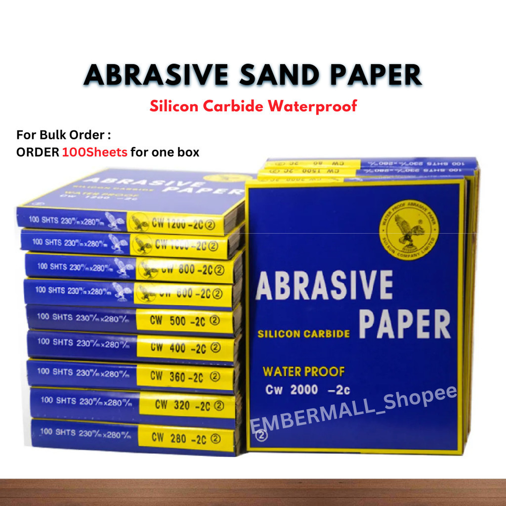 Sand Paper Waterproof Wet & Dry Sandpaper Abrasive Paper Silicon ...