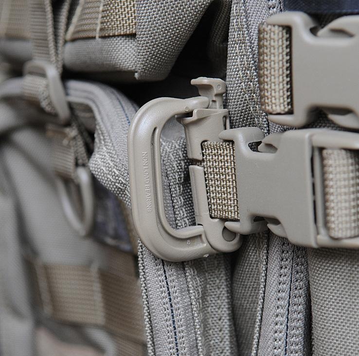 Carabiner D Locking Tactical Molle System Keyring Mount Backpack EDC ...