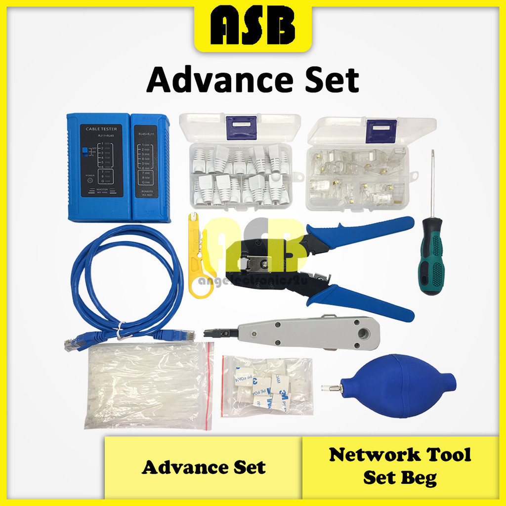 (1set) Network Tool Set Beg Screwdriver LAN Cable Wire Stripper Cable ...