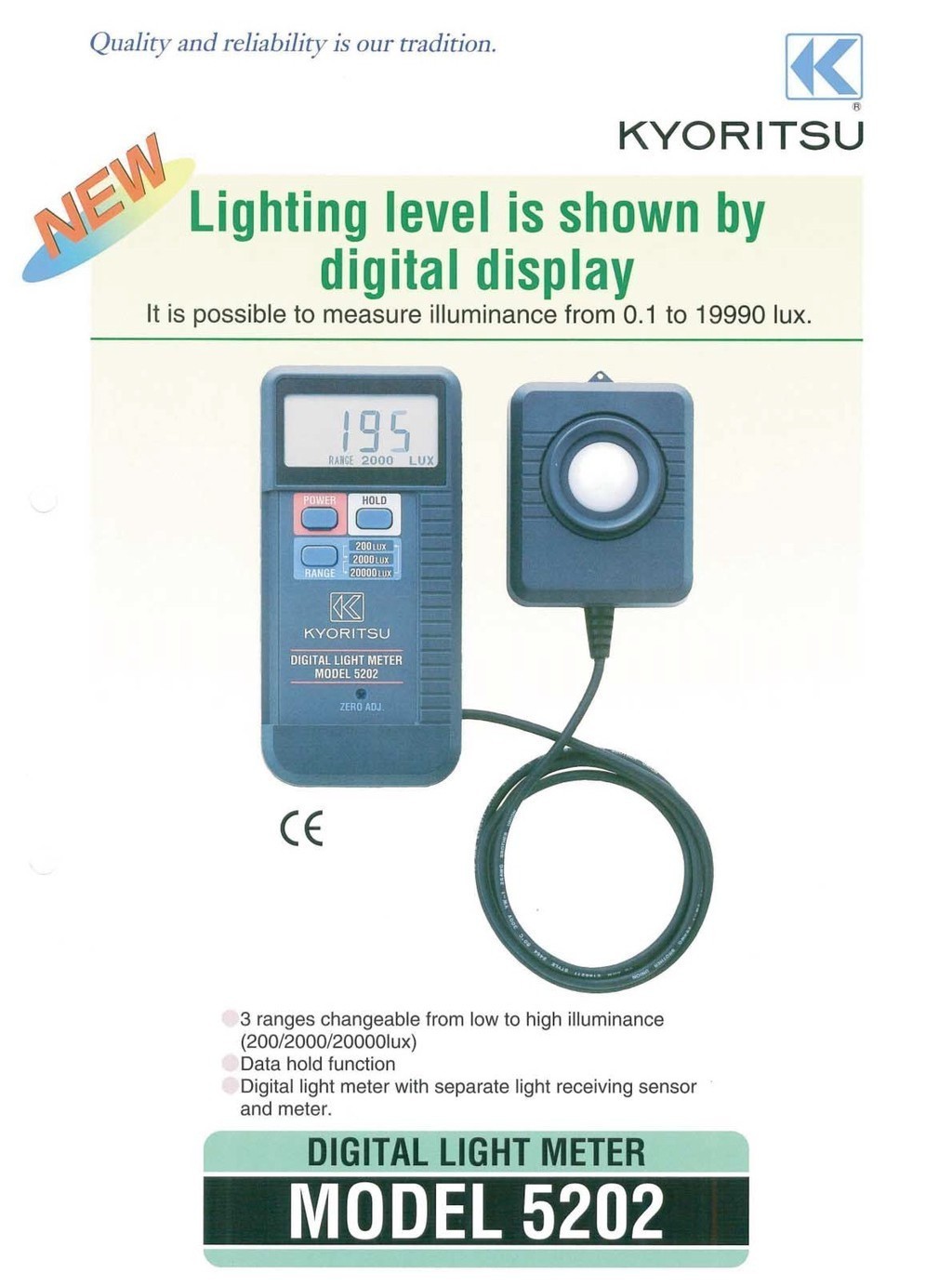 (1pc) Kyoritsu 5202 Digital Light / Lux Meter (362007030) | Shopee ...