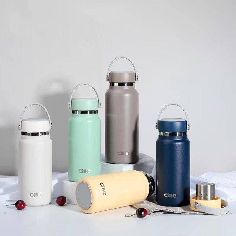 Cille 730m/750ml/1L Tea Separating 316SS Stainless Steel Vacuum Flask ...