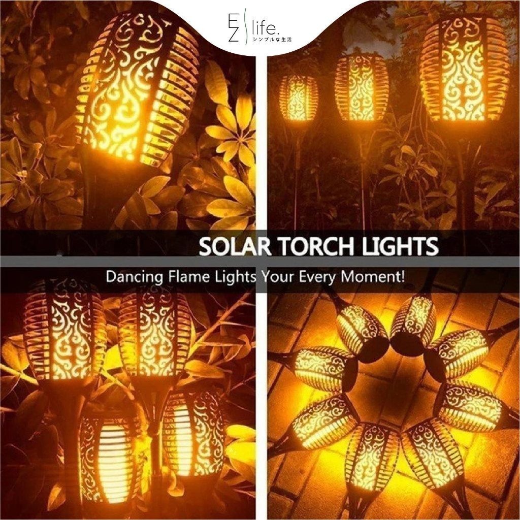Ezlife 2025 Raya Flame Solar Garden Light Outdoor Light Torch Light ...