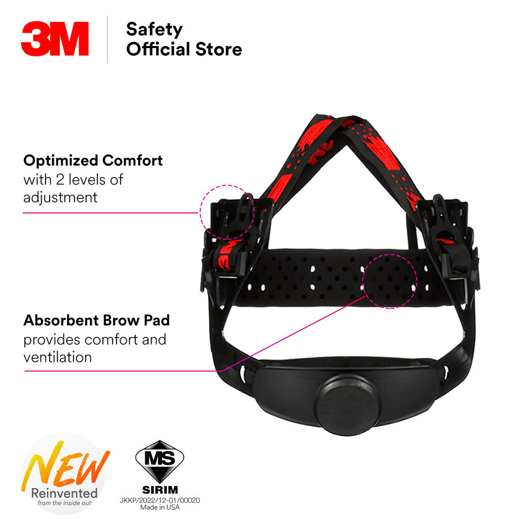 3MTM H-800SFR-UV Full Brim Safety Helmet / DOSH SIRIM Approved/ Ratchet ...