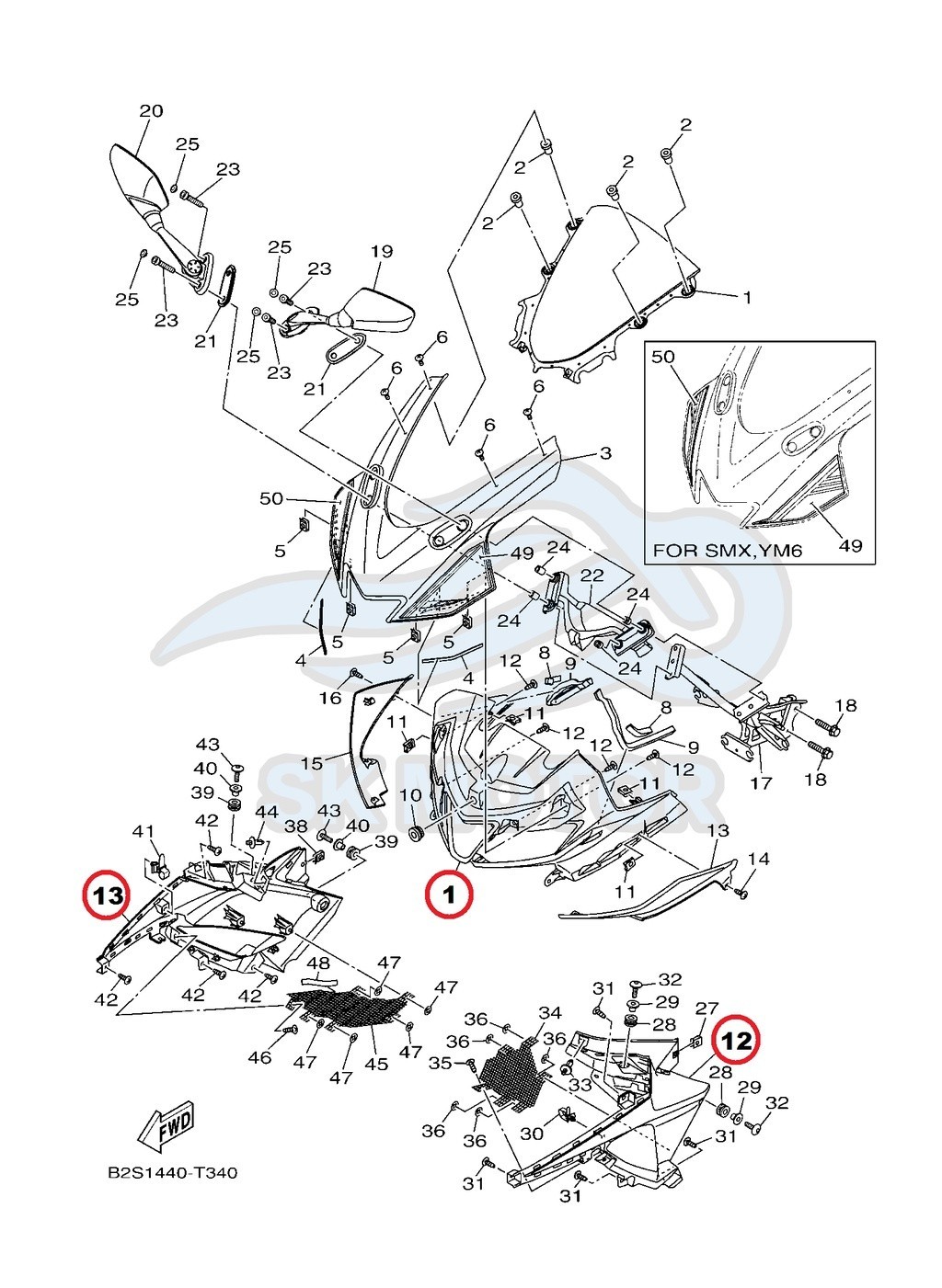 Yamaha YZF-R15 R15 V3 Inner Cover Full Set / Kaver Hitam Mud Guard ...