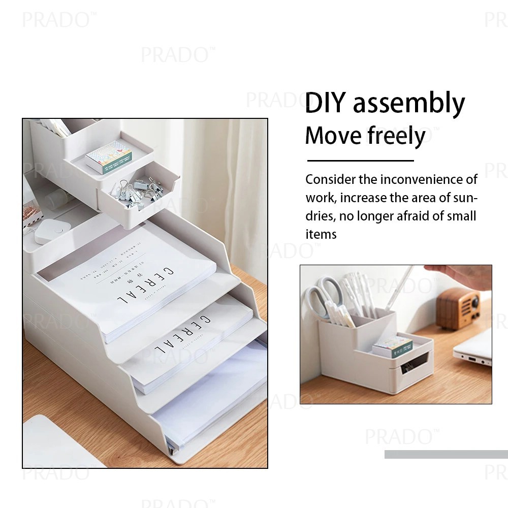 PRADO File Organizer Stackable Document Tray School Office A4/A5 Paper ...