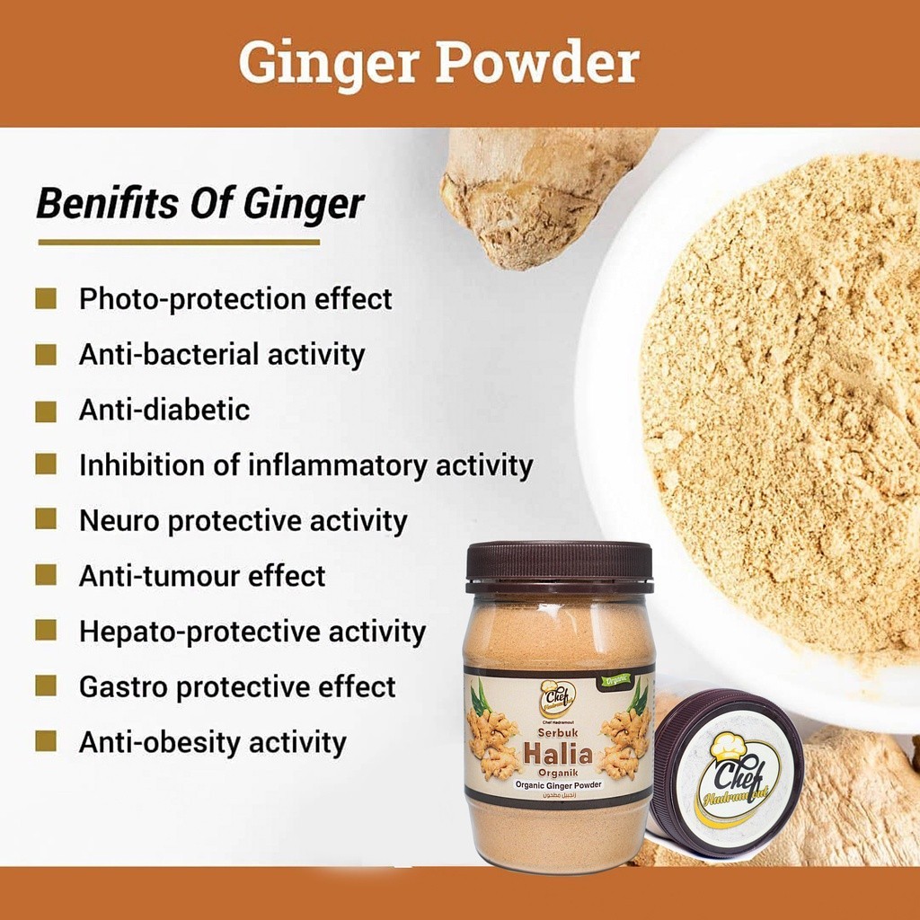 Organic Ginger Powder Fresh Grinded Chef Hadramout | Bentong ginger ...