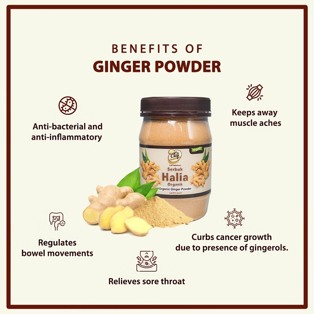 Organic Ginger Powder Fresh Grinded Chef Hadramout | Bentong ginger ...
