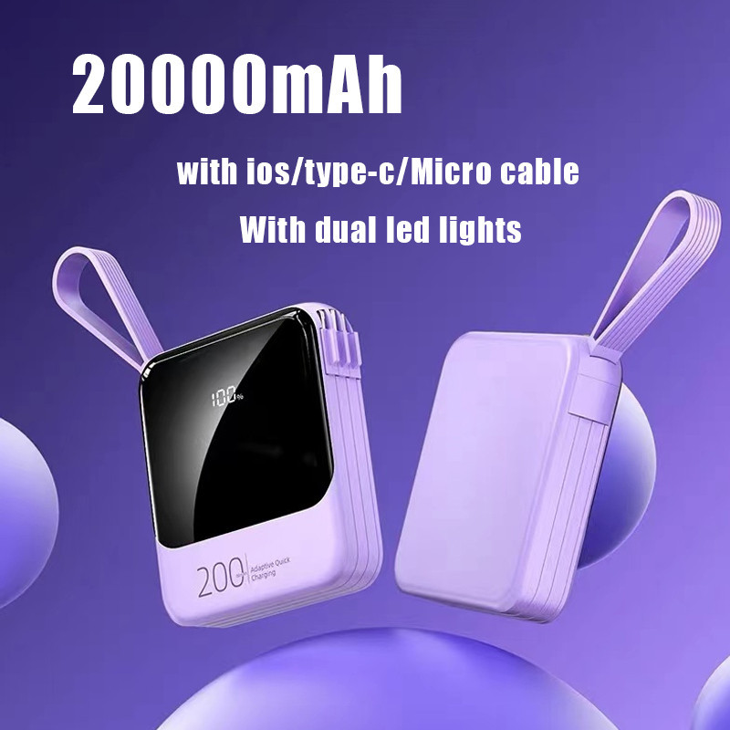 Fast Charging Powerbank – Mini Portable 20000mAh Power Bank with 4 ...