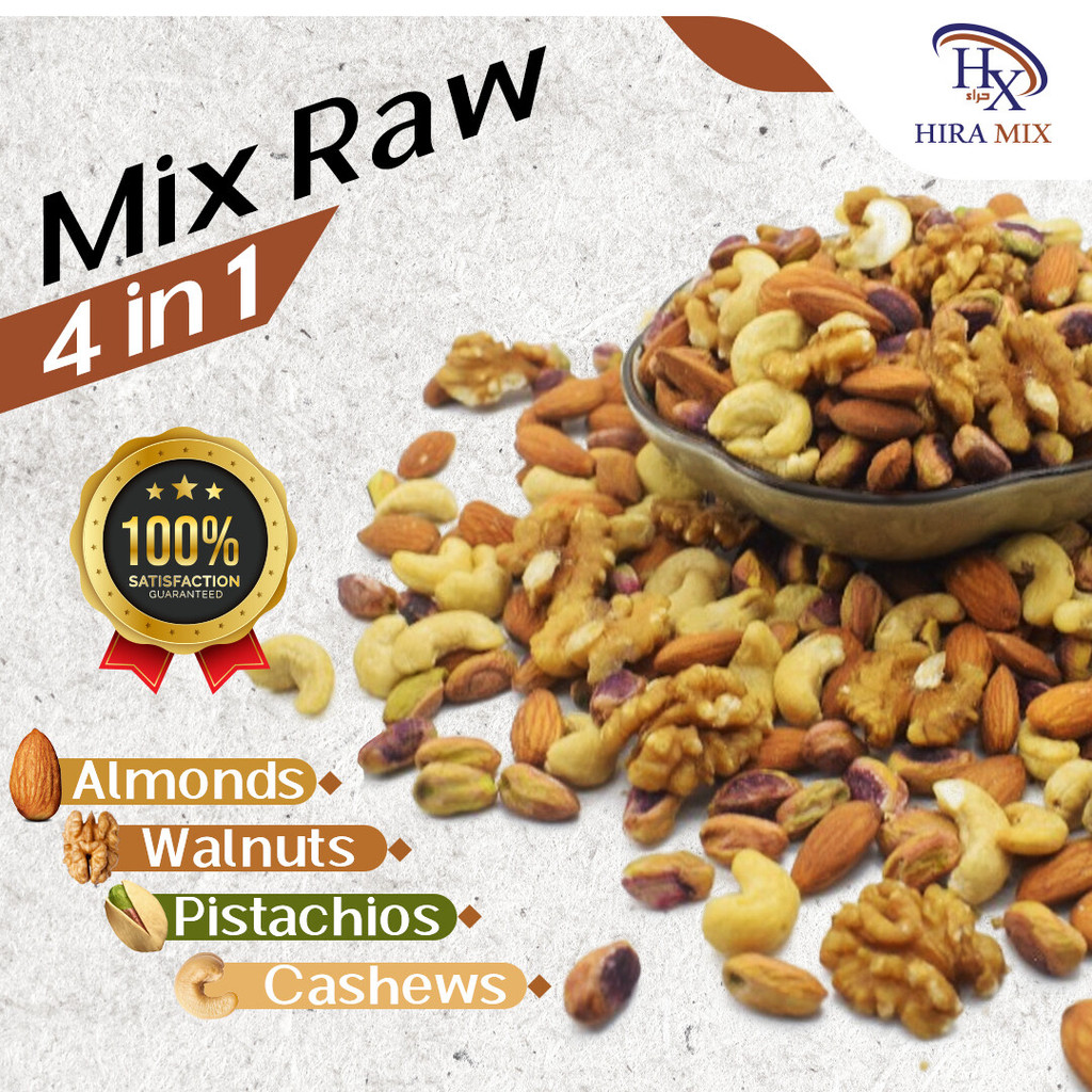 Fresh Mixed Nuts | Cashew | Almond | Pistachio | Walnut | Mix Nuts 150g ...