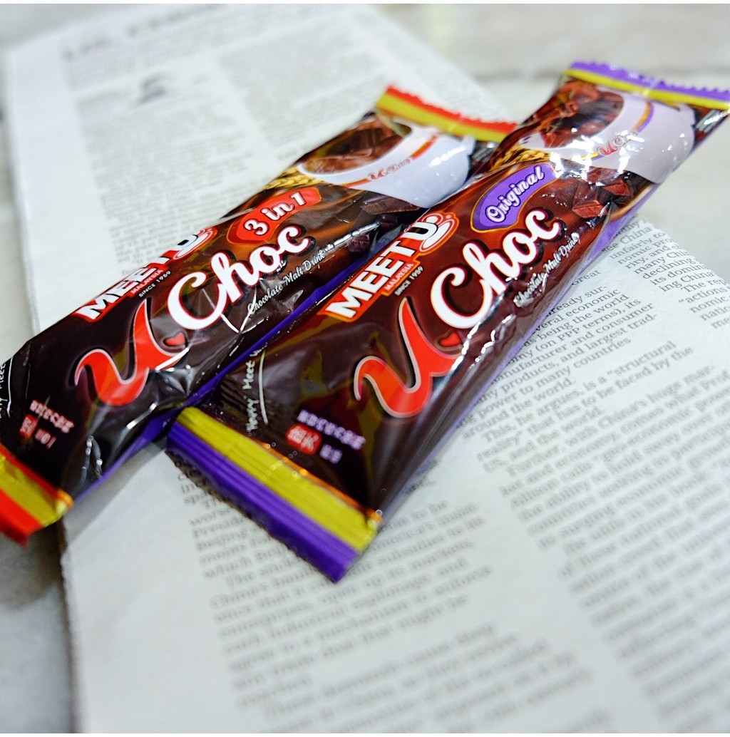 MEET U - UChoc Chocolate Malt Drink Minuman Coklat 原味香滑麦芽巧克力饮料 (15's x ...