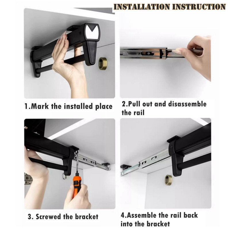 Pull Out Pants Hanger Rack Sliding Wardrobe Organizer Clothes Pants ...