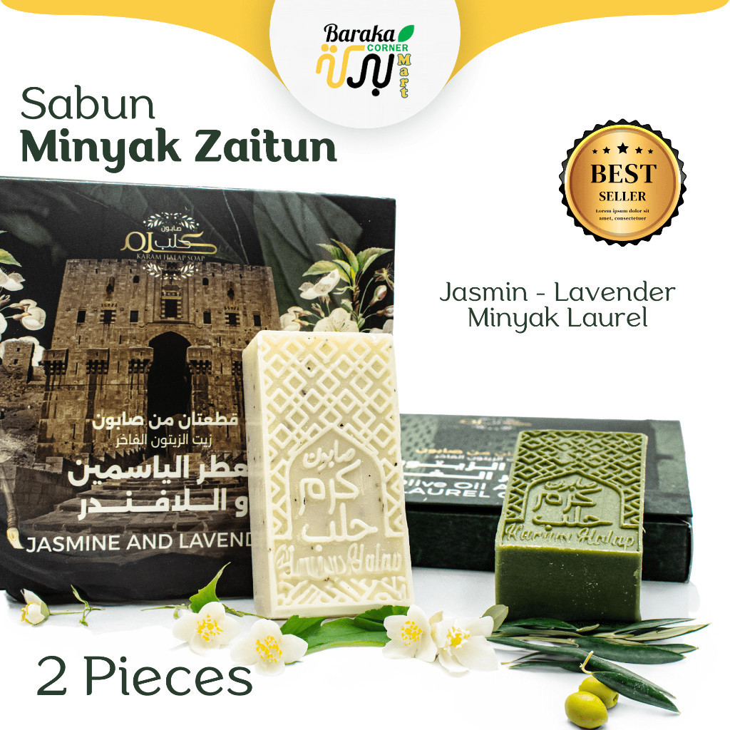 Sabun Minyak Zaitun 2 Pcs | Soap | Jasmine & Lavender - Olive Oil ...