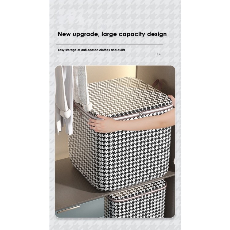 [Shopee Choice] 100L Fabric Storage Boxes with Lids Clothes Container ...