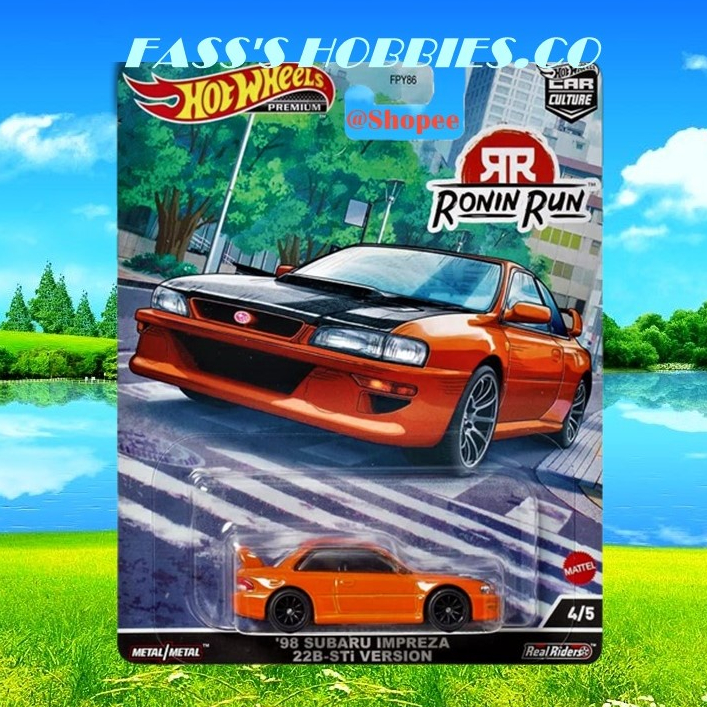HOT WHEELSTM PREMIUM RONIN RUN 98' SUBARU IMPREZA 22B-STI VERSION JDM ...