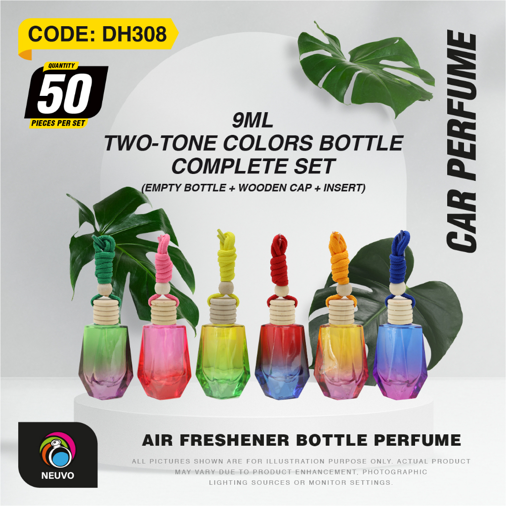 {50Pcs}DH308 9ml Two-Tone Color Botol Minyak Wangi Kereta /Car Perfume ...