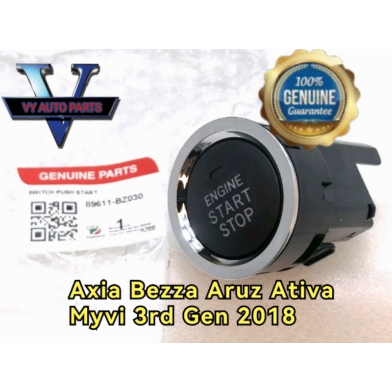 Engine Push Start Switch Button Axia 1.0 Bezza 1.0 1.3 Myvi D20N 2018 ...