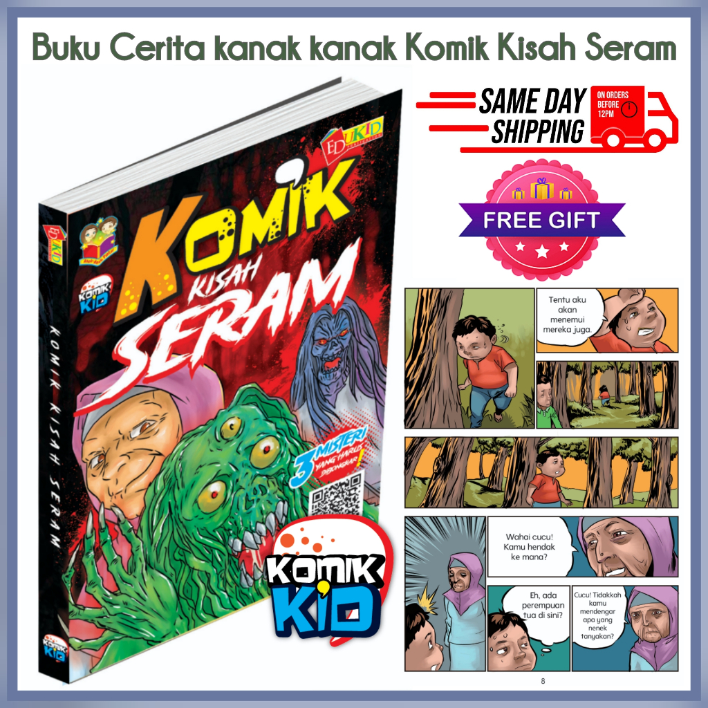 Komik Kisah Seram | Buku Cerita Hantu | Buku Komik | Comic Book | Kids ...